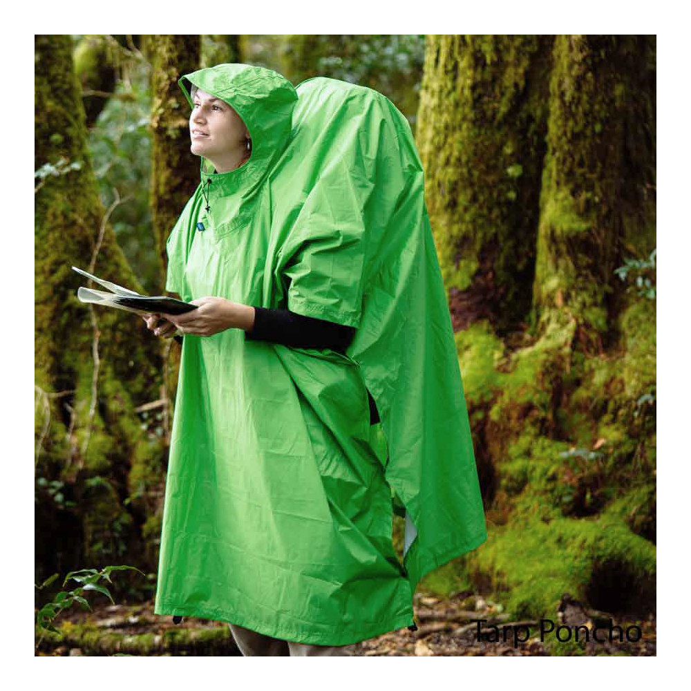 Sea to Summit Nylon Tarp verde - Poncho impermeable de lluvia – Camping ...